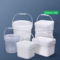 China White / Yellow Square Plastic Grow Bucket For Mushroom Farming for sale