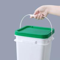 China Water 5 Gallon 20L Square Plastic Paint Bucket with Metal Handle and Lid Practical for sale
