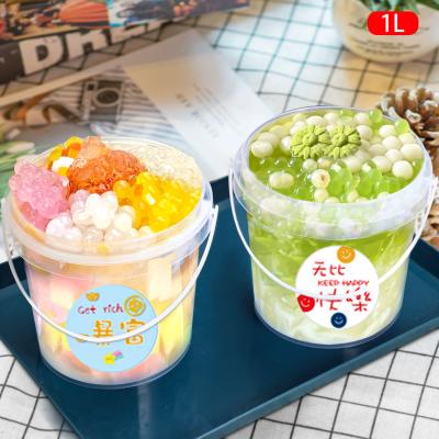 China High Pressure Resistance Clear Plastic Bucket for Food Packing Capacity 1L-10L Handle for sale