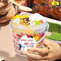China High Pressure Resistance Clear Plastic Bucket for Food Packing Capacity 1L-10L Handle for sale