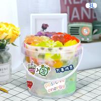 China High Pressure Resistance Clear Plastic Bucket for Food Packing Capacity 1L-10L Handle for sale
