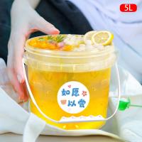China High Pressure Resistance Clear Plastic Bucket for Food Packing Capacity 1L-10L Handle for sale