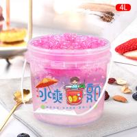 China Water Bucket 500ml 1L 2L Plastic Pail With Lid For Water Yogurt Cookie Food Storage for sale
