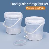 China Food Grade Drink Dispenser 5 Gallon Plastic Bucket With Handle And Lids Customrized Logo for sale