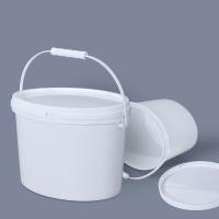 China OEM Color Printing 6L-19L Oval PP Plastic Bucket Drum Pails Container with Holder for sale