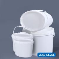 China OEM Color Printing 6L-19L Oval PP Plastic Bucket Drum Pails Container with Holder for sale