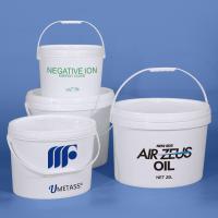 China 6L 16L 20L Plastic Oval Shape Paint Bucket Pail With Handles OEM LOGO Printing Color for sale