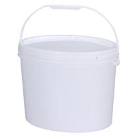 China 6L 16L 20L Plastic Oval Shape Paint Bucket Pail With Handles OEM LOGO Printing Color for sale