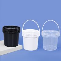China 1L Plastic Bucket for Condensed Milk Honey Ice Cream Food Grade Clear Storage Container for sale