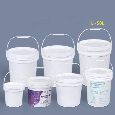 China 6L PP Plastic Bucket with Holder and Sealing Screw Lid Customized Color Printing for sale