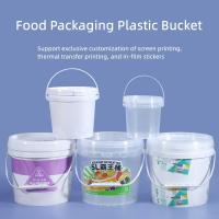 China 6L PP Plastic Bucket with Holder and Sealing Screw Lid Customized Color Printing for sale