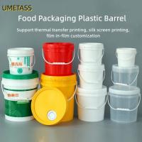 China 6L PP Plastic Bucket with Holder and Sealing Screw Lid Customized Color Printing for sale