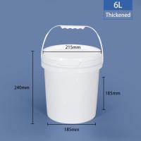 China 6L PP Plastic Bucket with Holder and Sealing Screw Lid Customized Color Printing for sale