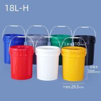 China 100% Material Colorful Round Plastic Pail Jar with Lid and Handle Supplied Sample for sale