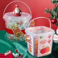 China 280ml 300ml 500ml 750ml 1L 1.5L 2.5L 4L Plastic Food Storage Pail Christmas Decoration for sale