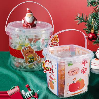 China 280ml 300ml 500ml 750ml 1L 1.5L 2.5L 4L Plastic Food Storage Pail Christmas Decoration for sale