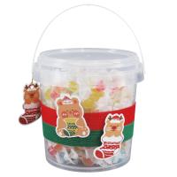 China 280ml 300ml 500ml 750ml 1L 1.5L 2.5L 4L Plastic Food Storage Pail Christmas Decoration for sale