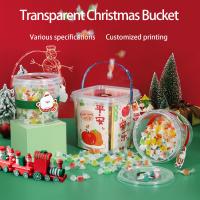China 280ml 300ml 500ml 750ml 1L 1.5L 2.5L 4L Plastic Food Storage Pail Christmas Decoration for sale