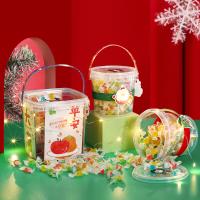 China 280ml 300ml 500ml 750ml 1L 1.5L 2.5L 4L Plastic Food Storage Pail Christmas Decoration for sale
