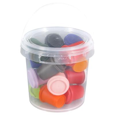 China Translucent Plastic Coffee Bean Storage Bucket 5L-20L Capacity with Secure Lid and Handle for Food-Grade Preservation for sale