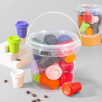 China Translucent Plastic Coffee Bean Storage Bucket 5L-20L Capacity with Secure Lid and Handle for Food-Grade Preservation for sale