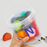 China Translucent Plastic Coffee Bean Storage Bucket 5L-20L Capacity with Secure Lid and Handle for Food-Grade Preservation for sale