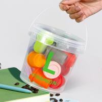 China Translucent Plastic Coffee Bean Storage Bucket 5L-20L Capacity with Secure Lid and Handle for Food-Grade Preservation for sale