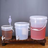 China Custom Size 5L Plastic Bucket With Lid for Beer Wine Fruit Enzyme Food Sample Supplied for sale
