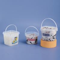 China Water ISO9001SGS Certified Empty Plastic Bucket for Fruit Yogurt Milk Tea Packaging for sale