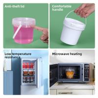 China Sample Supplied Round 500ml Plastic Bucket for Iml Color Customized Ice Cream Container for sale