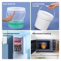 China 500ml 20L Food Grade Oil Ice Water Brew Plastic Paint Bucket with Custom Metal Lid for sale
