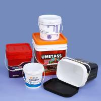 China 500ml 20L Food Grade Oil Ice Water Brew Plastic Paint Bucket with Custom Metal Lid for sale