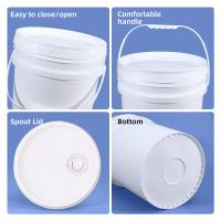 China 20L Customize Color Printing Goods Clear Empty Round 5 Gallon Car Paint Bucket With Lid for sale