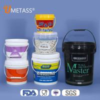 China 20L Customize Color Printing Goods Clear Empty Round 5 Gallon Car Paint Bucket With Lid for sale