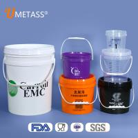 China 20L Customize Color Printing Goods Clear Empty Round 5 Gallon Car Paint Bucket With Lid for sale