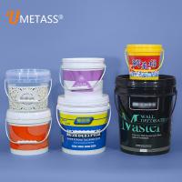 China Customized 5 Gallon 20 Liter PP Paint Bucket with Plastic Handle and Silk Screen Printing for sale