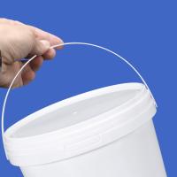 China Logo Printing Food Grade White Plastic Buckets and Customizable for sale