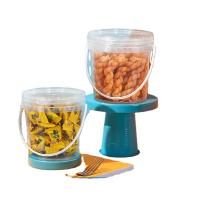 China Food Grade Candy Snack Bucket Clear Sealed Jar 1L Capacity ISO9001SGS Accredited for sale