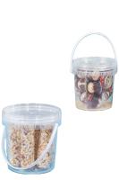 China Food Grade Candy Snack Bucket Clear Sealed Jar 1L Capacity ISO9001SGS Accredited for sale