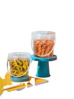 China Food Grade Candy Snack Bucket Clear Sealed Jar 1L Capacity ISO9001SGS Accredited for sale
