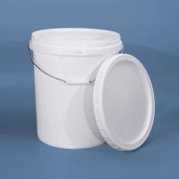 China Personalized Thickened PP White Plastic Pail Bucket Storage Container With Screw Cap for sale