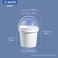 China 1L Plastic Cream Bucket with Semi-circular Transparent Lid and Customized Logo Print for sale