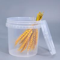 China Printing Silk Screen Printing.heat Transfer Printing 1L Clear Plastic Buckets for Yogurt for sale