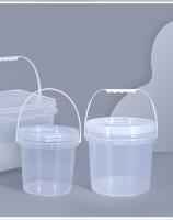 China Printing Silk Screen Printing.heat Transfer Printing 1L Clear Plastic Buckets for Yogurt for sale