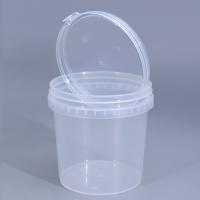 China Printing Silk Screen Printing.heat Transfer Printing 1L Clear Plastic Buckets for Yogurt for sale