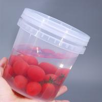 China Printing Silk Screen Printing.heat Transfer Printing 1L Clear Plastic Buckets for Yogurt for sale