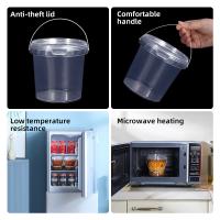 China Food Grade Transparent Plastic Storage Bucket For Water/Milk/Food with Customized Logo for sale