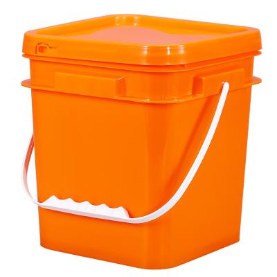 China 5L Square Food Grade HDPE Bucket with Custom Printing - High Density Polyethylene Container for Storage and Organization for sale