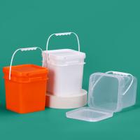 China 5L Square Food Grade HDPE Bucket with Custom Printing - High Density Polyethylene Container for Storage and Organization for sale