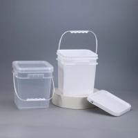 China 5L Square Food Grade HDPE Bucket with Custom Printing - High Density Polyethylene Container for Storage and Organization for sale